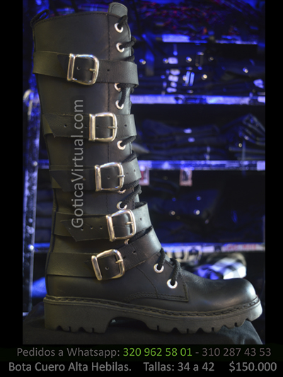 Botas Rockeras Metaleras Bogota Hebillas Taches Cremalleras Goticas ...