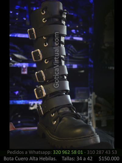 Botas Rockeras Metaleras Bogota Hebillas Taches Cremalleras Goticas ...