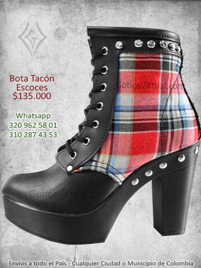 Botas Rockeras Metaleras Bogota Hebillas Taches Cremalleras Goticas ...