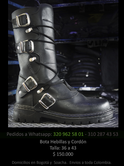 Botas Rockeras Metaleras Bogota Hebillas Taches Cremalleras Goticas ...