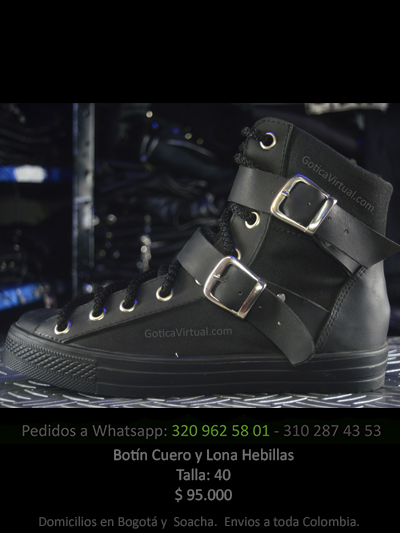 Botas Rockeras Metaleras Bogota Hebillas Taches Cremalleras Goticas ...