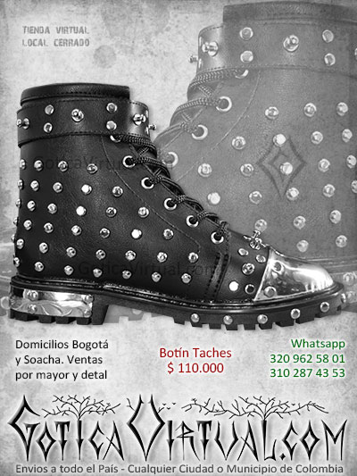 Botas Rockeras Metaleras Bogota Hebillas Taches Cremalleras Goticas ...